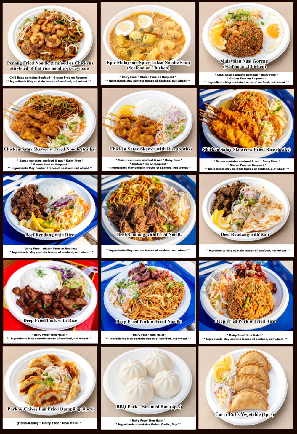 Menu - Malaysia Delights